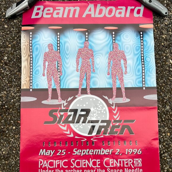 Art | Vintage Rare 1996 Beam Aboard Star Trek Federation Science Poster ...